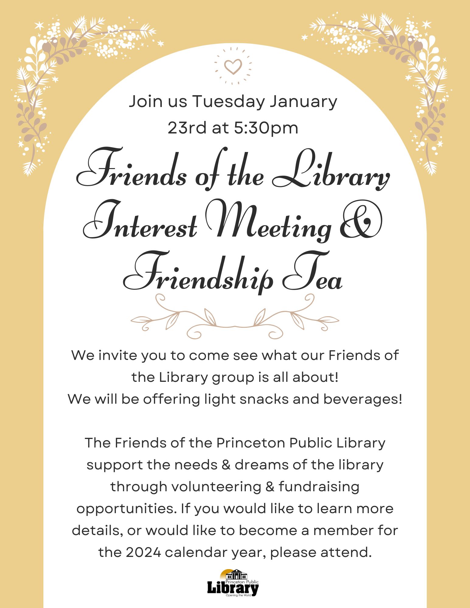 Be A Volunteer. Be A Friend | Princeton Public Library
